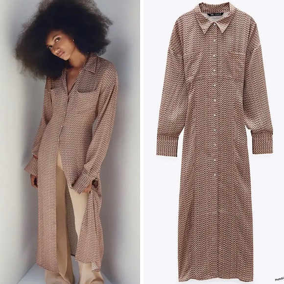Zara | Dresses | Zara Maxi Shirt Dress | Poshmark